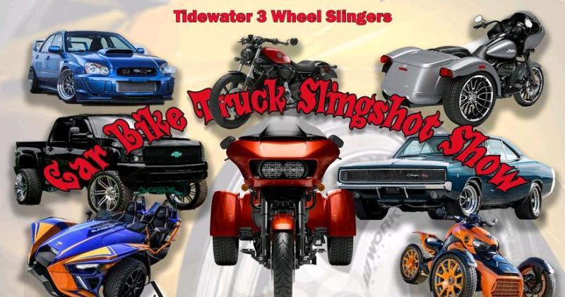 Tidewater 3-Wheel Slingers Car, Bike, Truck & Slingshot Show - CycleFish