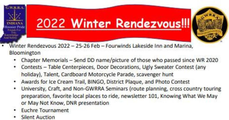 GWRRA Indiana Winter Rendezvous 2022 - CycleFish